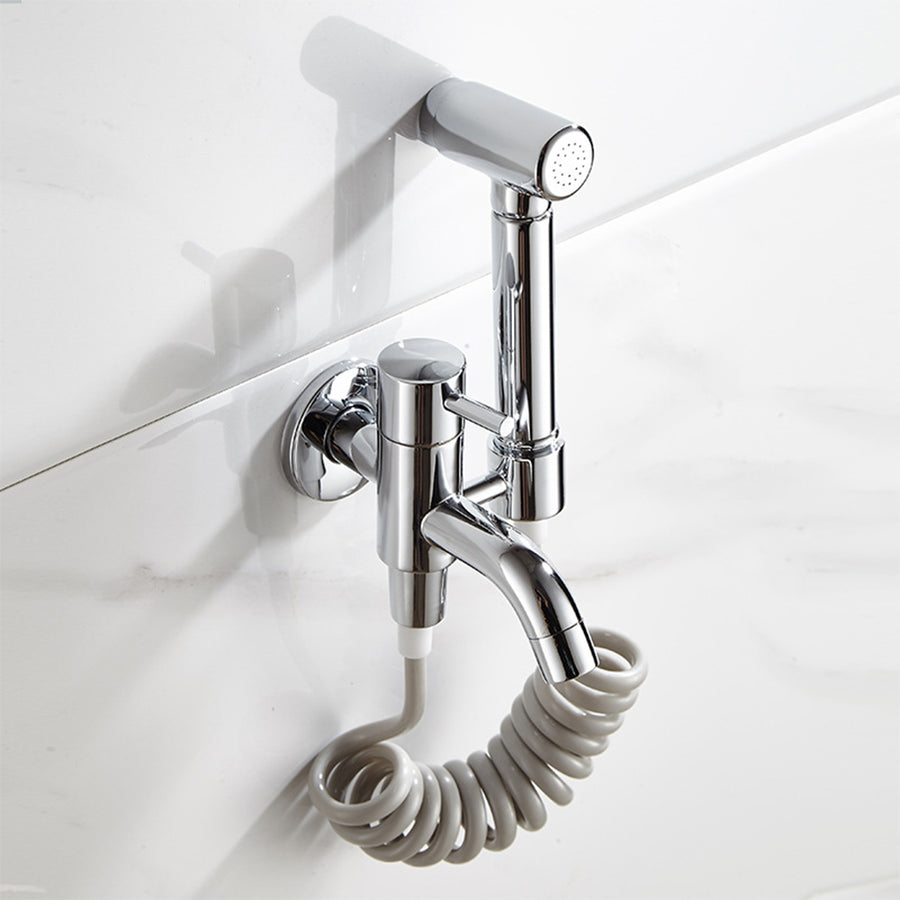 IHomdiy Gray Wall-mounted Bidet Set with Handheld Shower Sprayer