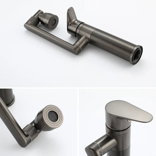 Ihomdiy Single-Hole Rotatable and Liftable Pull-Out Faucet