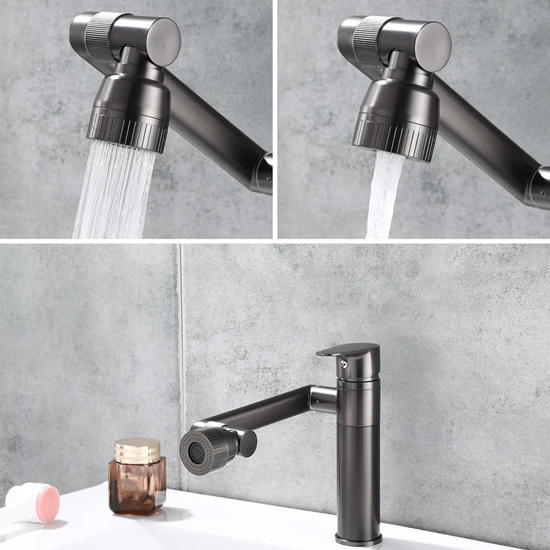 Ihomdiy Single-Hole Rotatable and Liftable Pull-Out Faucet