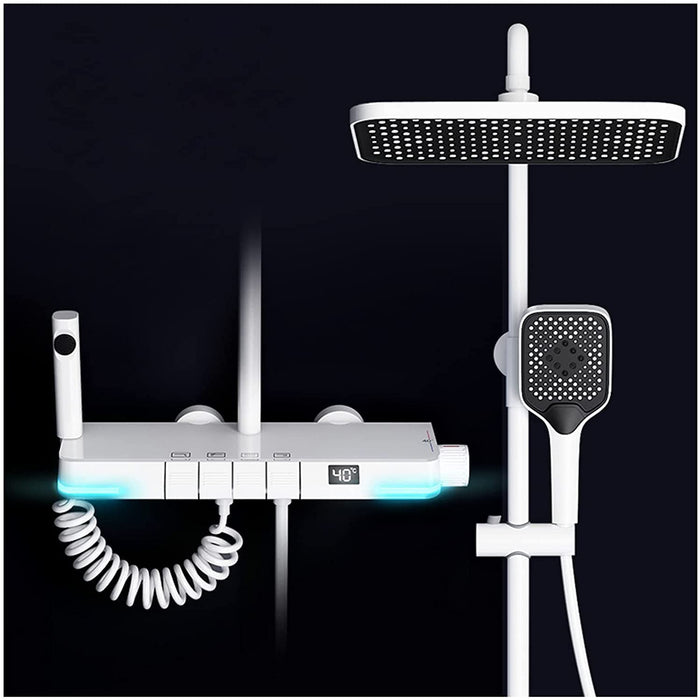 Goldenwarm Shower System Shower Faucet Set Rainfall Bathroom ...